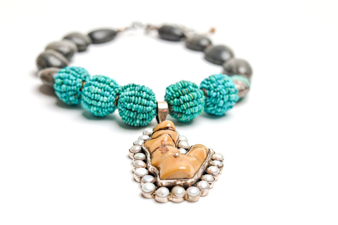 Elena Necklace in Turquoise Mix - Etsy
