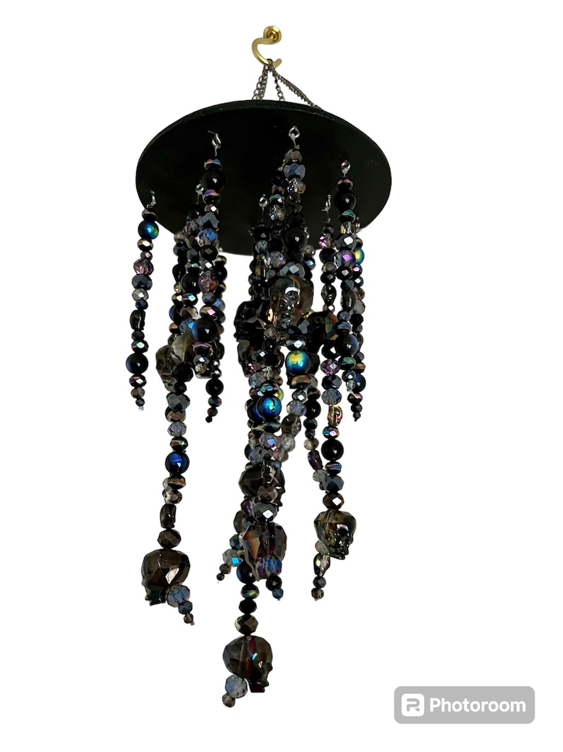Gothic Style Skull Beaded Chandelier - Etsy