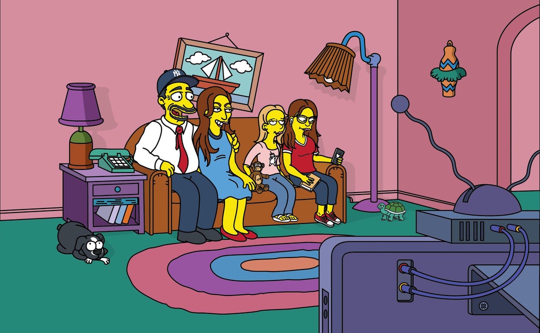 Simpsons Style Custom Family Photo - Digital Art - Etsy