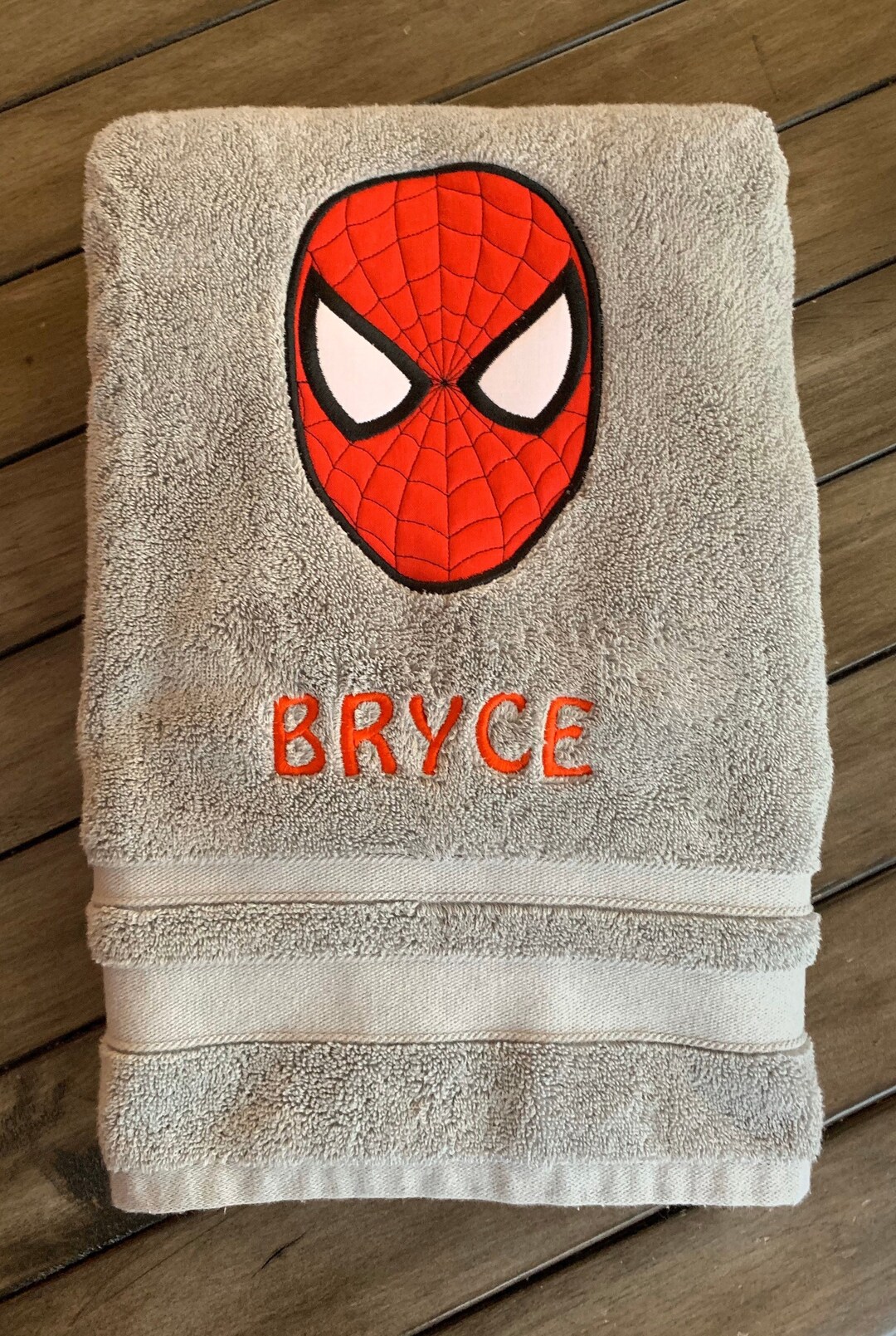 Personalized Spider-man Bath / Pool Towel, Eco-friendly, Plush Towel ...