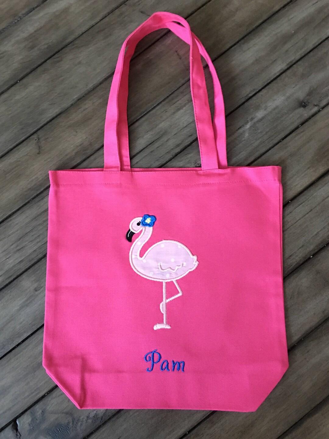 Flamingo Bird Canvas Tote Bag, Personalized Gift, Different Color Bags ...