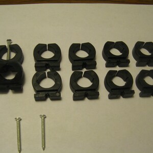 10 Golf Club Ftishing Pole Storage Clips Holders Clamps DIY Rubber ...