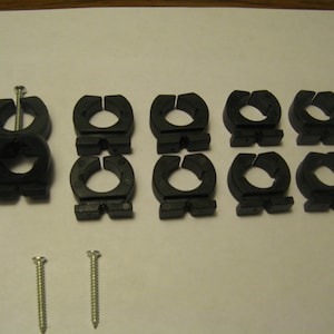 10 Golf Club Ftishing Pole Storage Clips Holders Clamps DIY Rubber ...