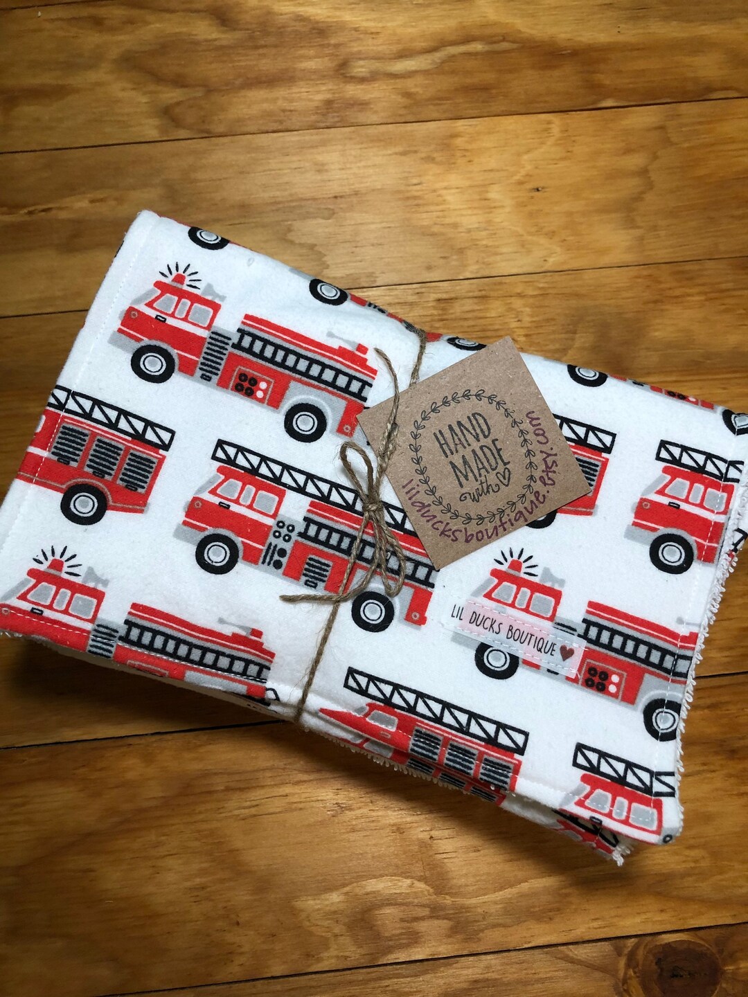 Fire Truck Burp Cloths - Etsy