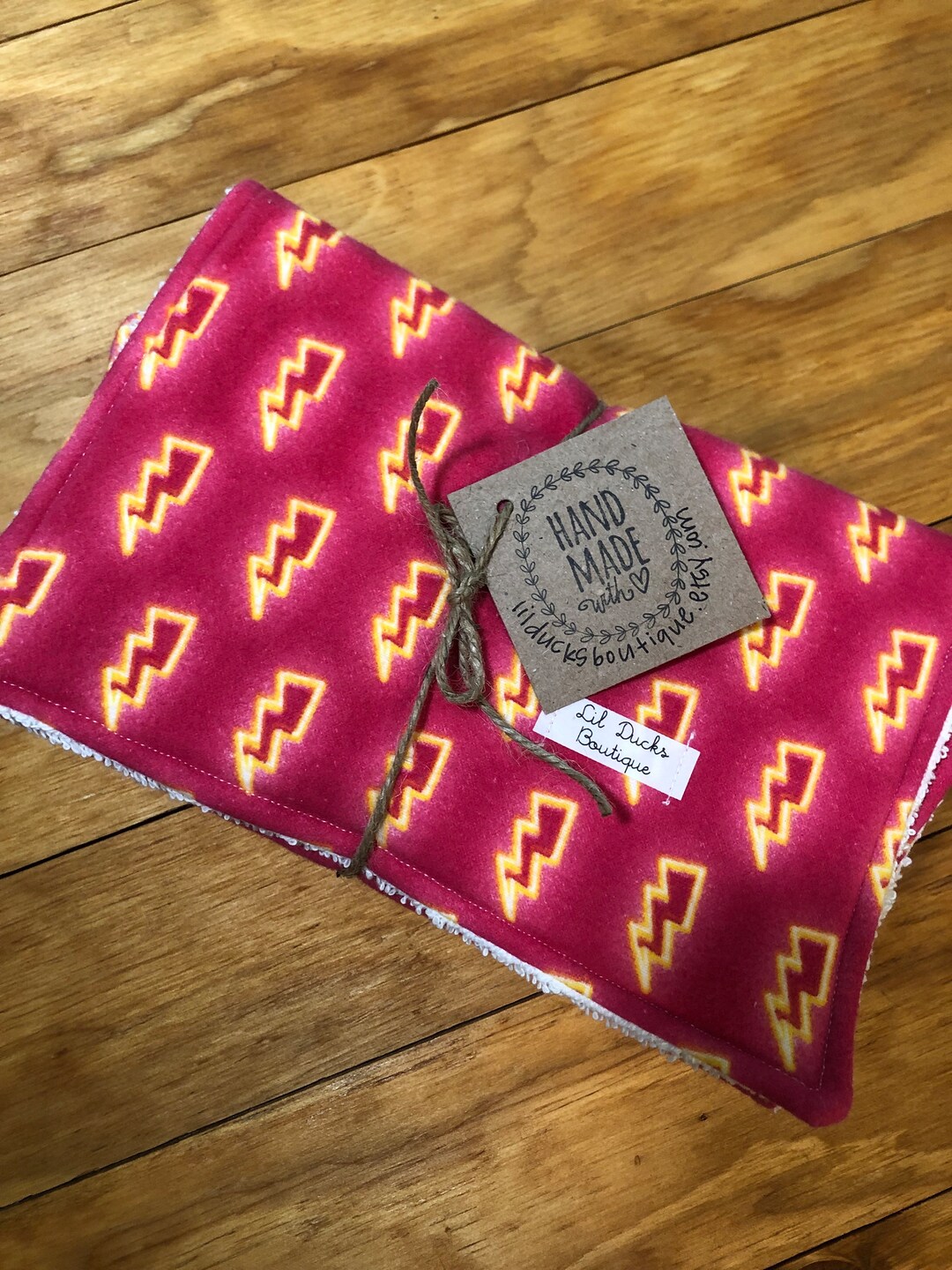 Lightning Bolt Burp Cloth Set - Etsy