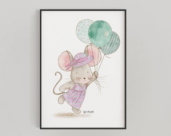 Baroque Mouse Portrait Instant Art Printable Wall Decor INSTANT DIGITAL ...