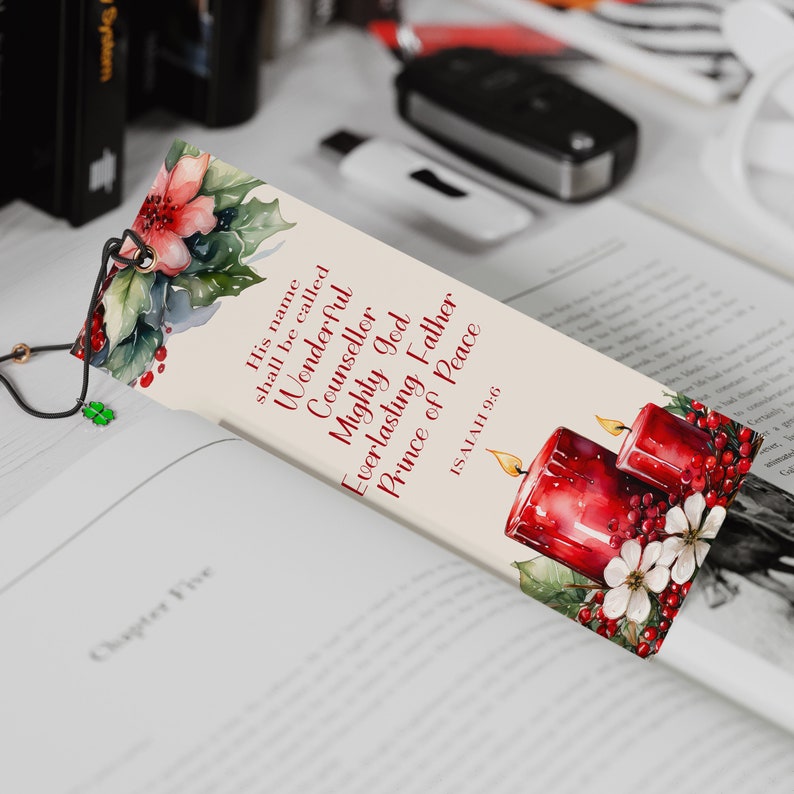 Christmas Printable Bookmarks Set With Bible Verses - Christian PNG ...
