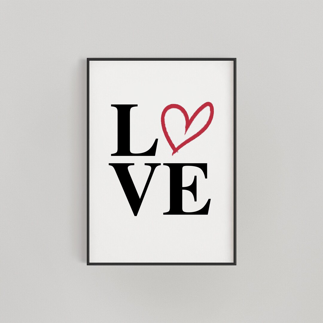 Love Sign | Valentines Day Printable | Typography Poster | Word Art ...
