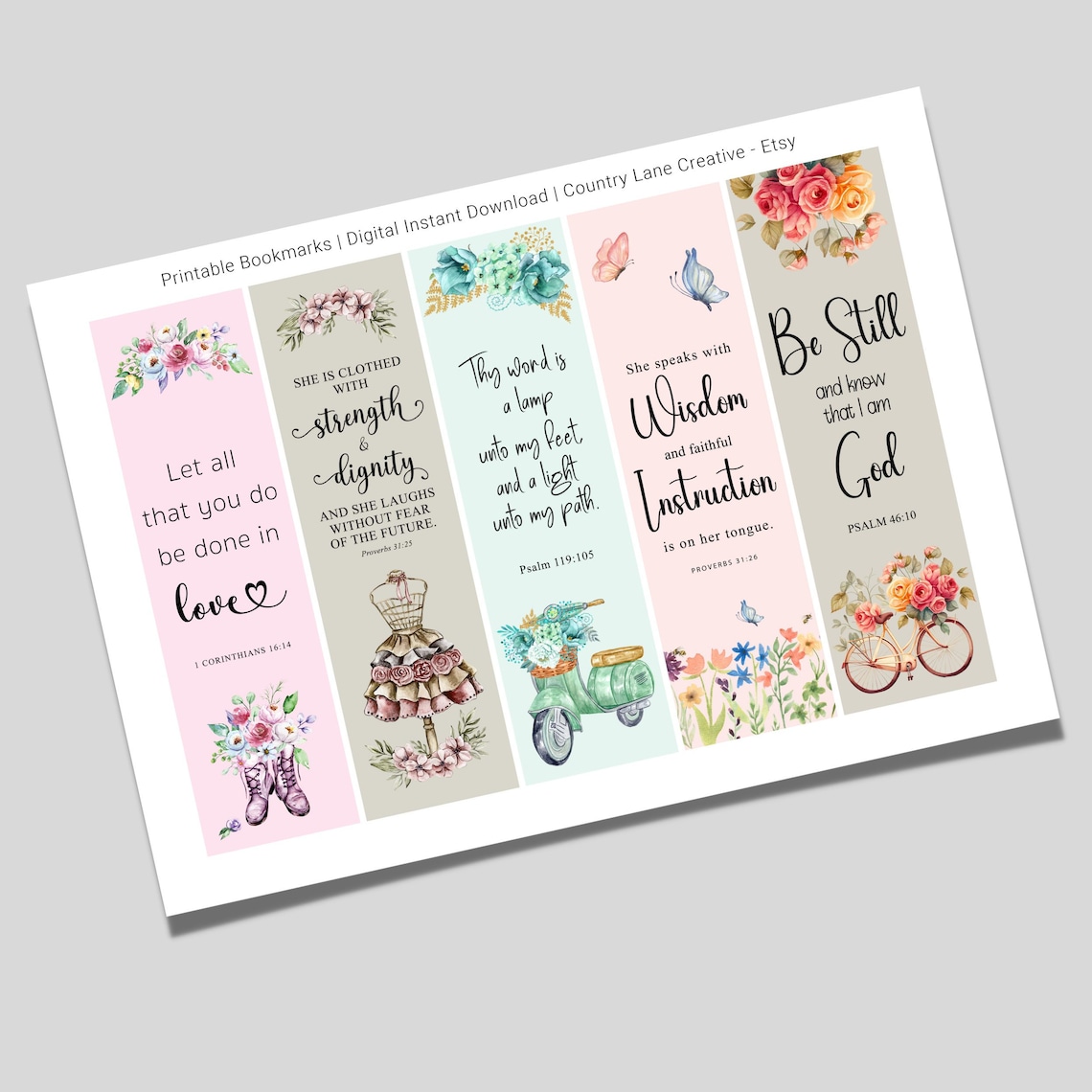 Printable Bookmarks Religious Bookmarks Bookmark Set - Etsy
