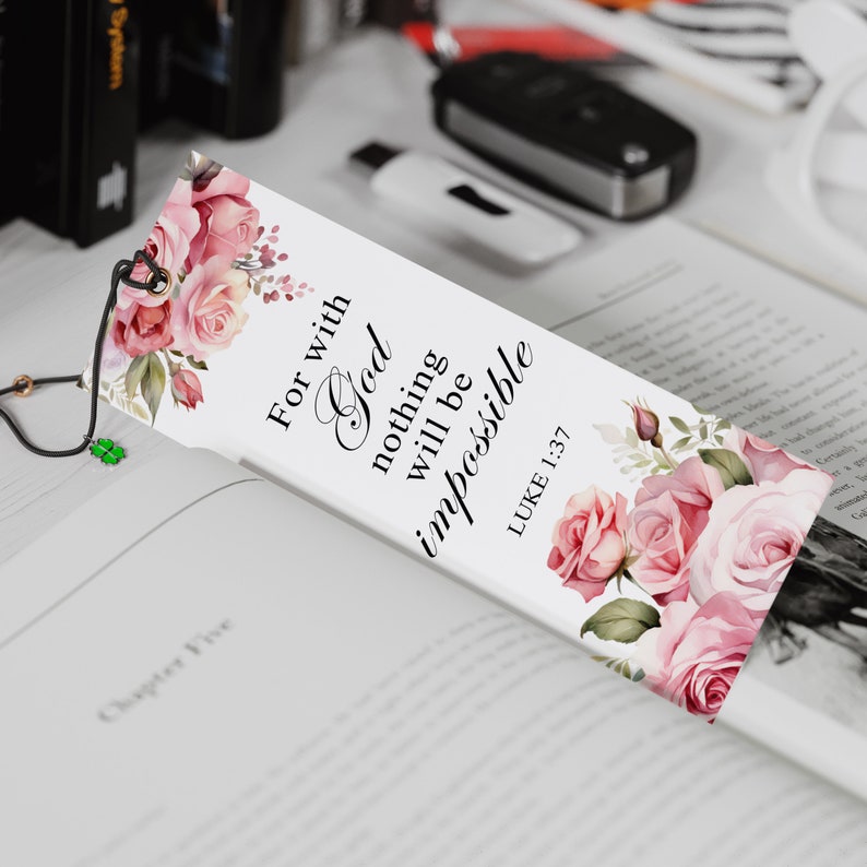 Floral Bible Verse Bookmarks: Printable Scripture Set (digital Download ...