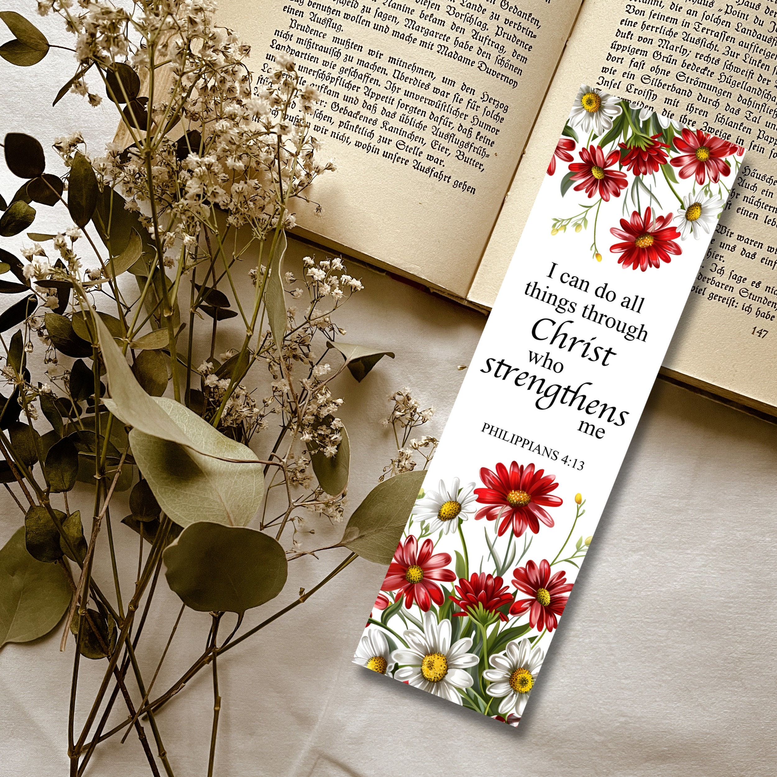 Floral Bible Verse Bookmarks: Printable Scripture Set (digital Download) - Etsy