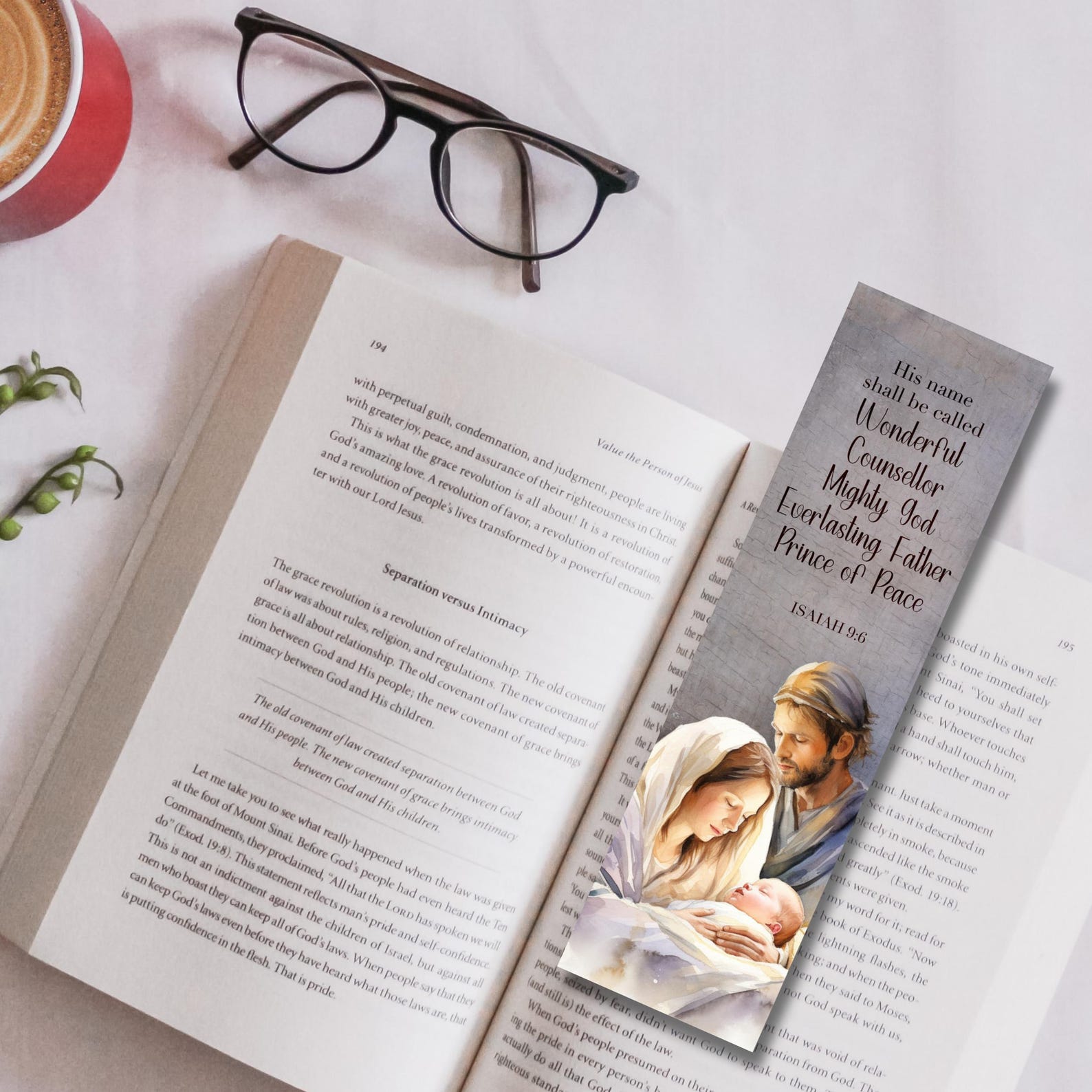 Nativity Bookmarks Printable: Christmas Bible Verse Gifts (digital ...