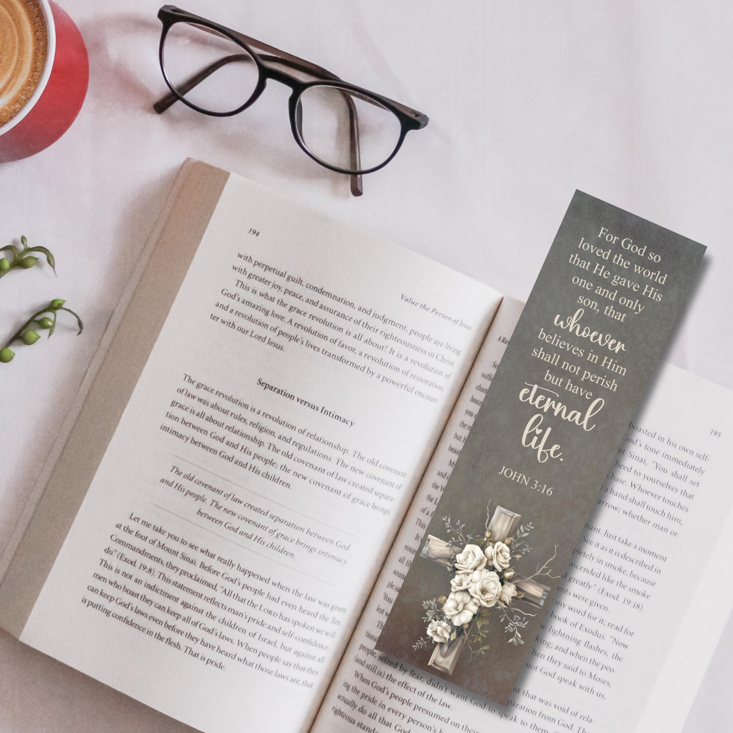 Christian Easter Bible Verse Bookmarks: Floral PNG Set (digital ...