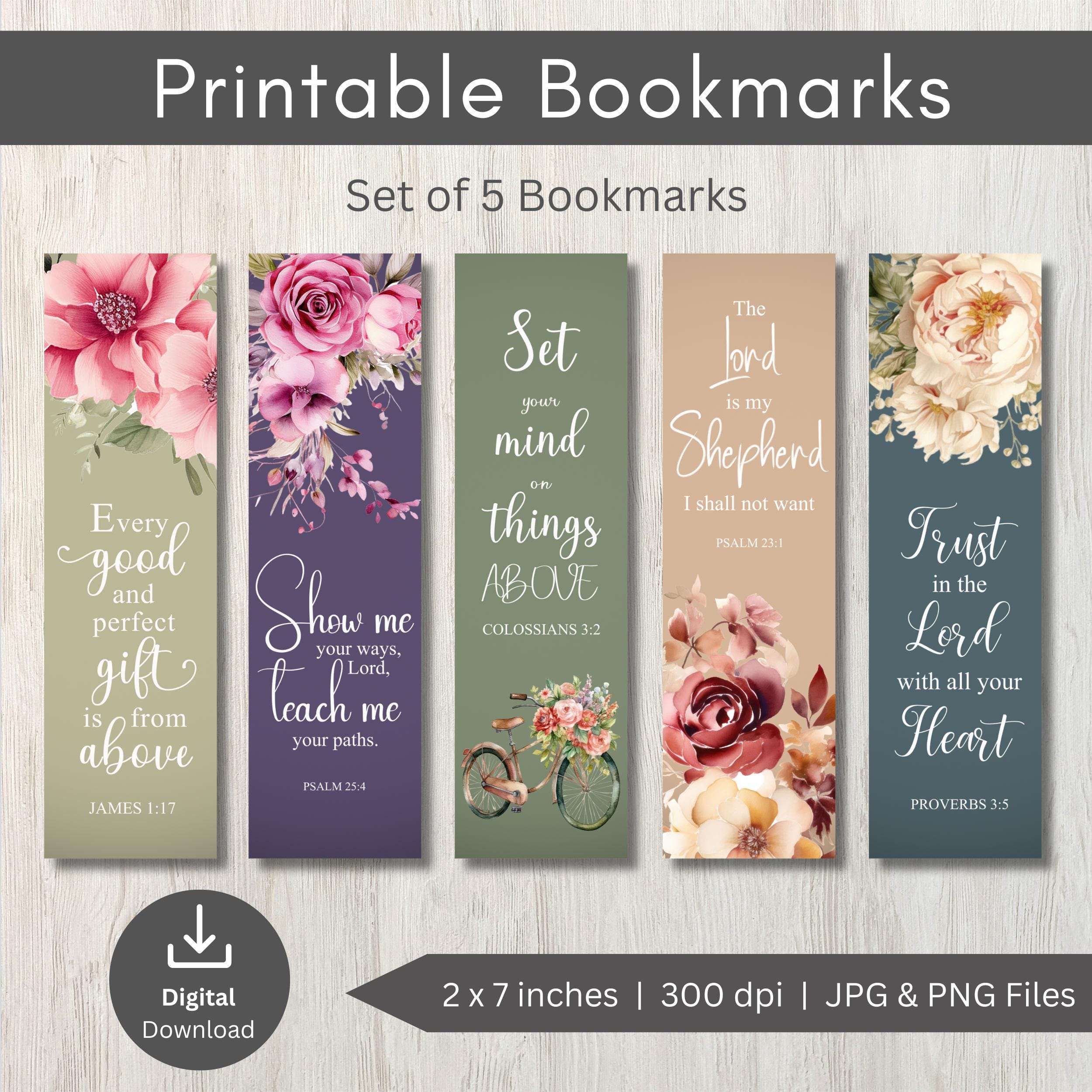 Printable Bookmarks, Womens Bookmarks, Bible Verse Bookmarks, Christian ...