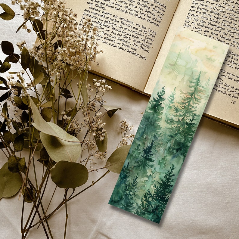 Printable Bookmarks, Landscape Bookmarks, Bookmark Set, Book Lover Gift ...