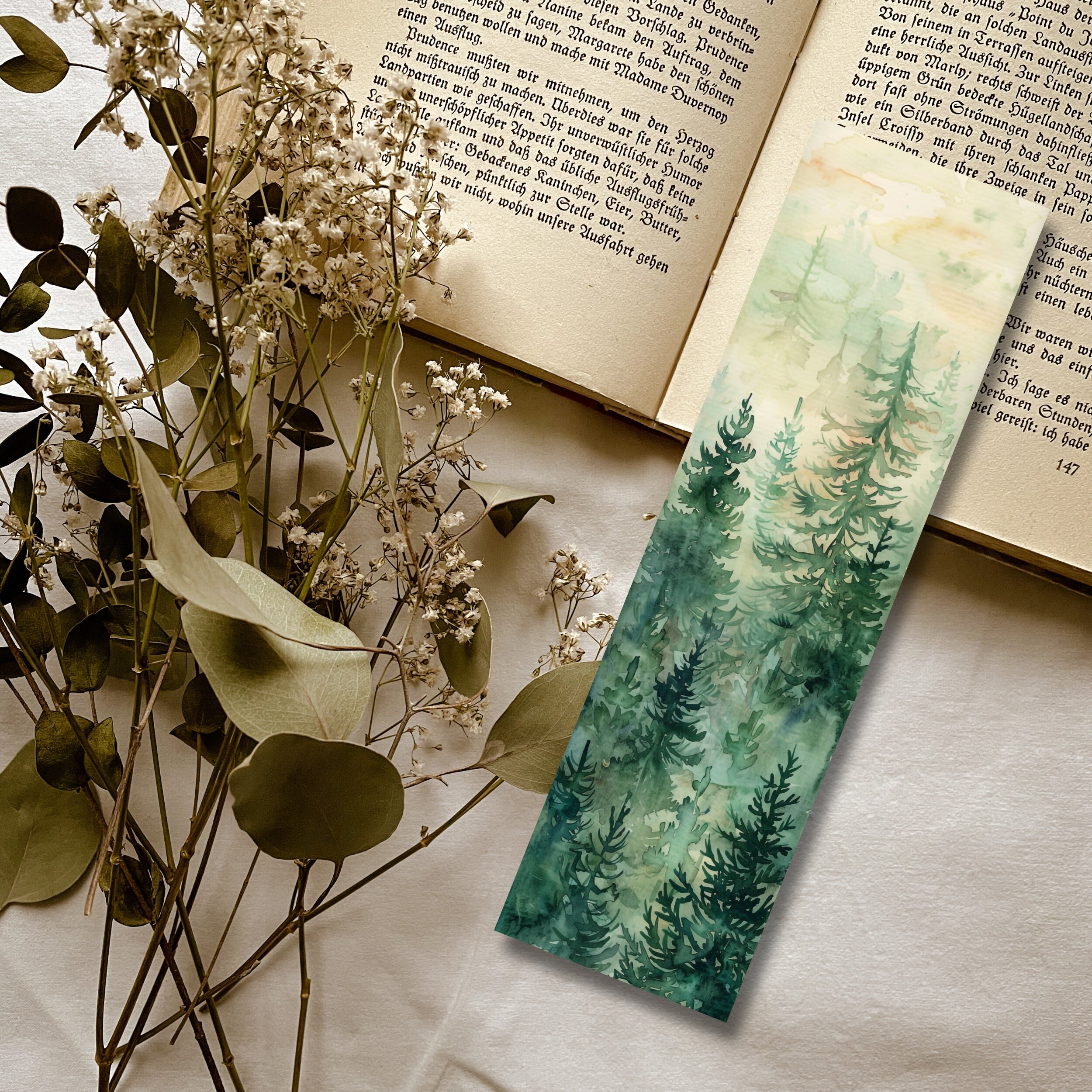 Printable Bookmarks, Landscape Bookmarks, Bookmark Set, Book Lover Gift ...