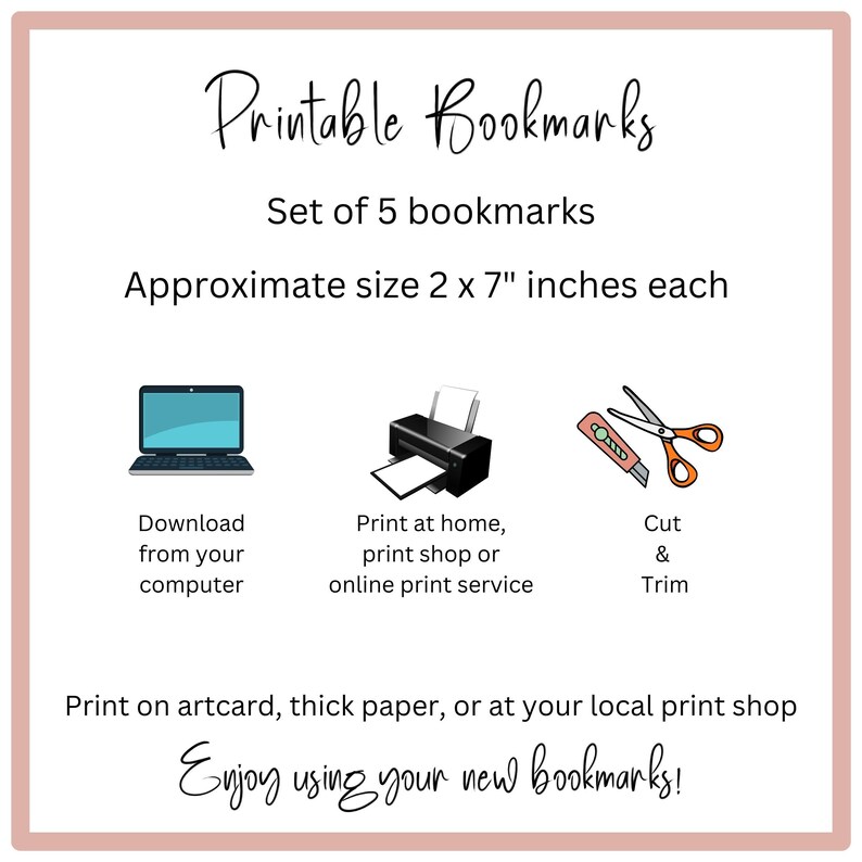 Printable Bookmarks, Bookmark Set, Cute Bookmarks, Vintage Bookmarks ...