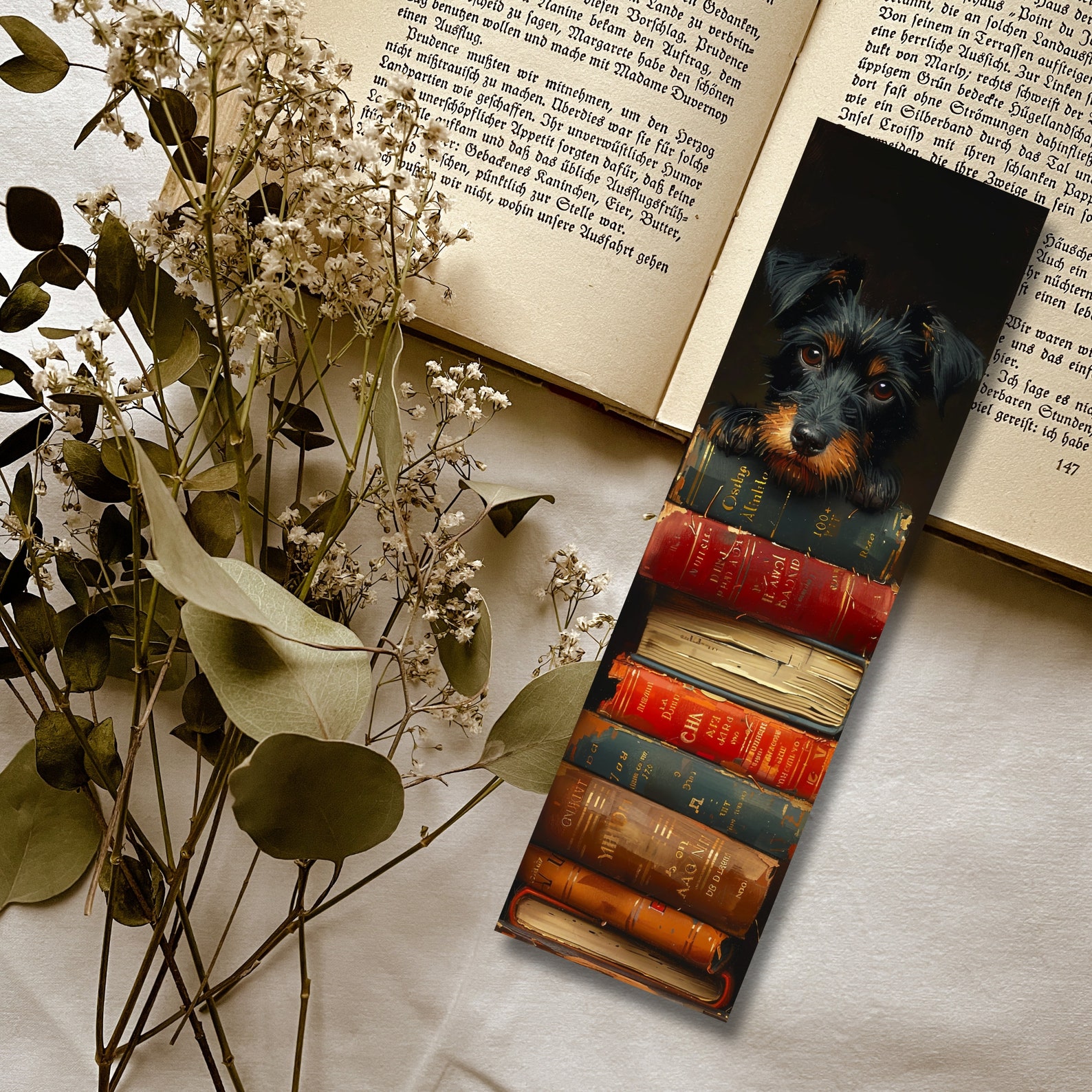 Printable Whimsical Dog Bookmarks, Dog Bookmarks Sheets, Book Lover ...