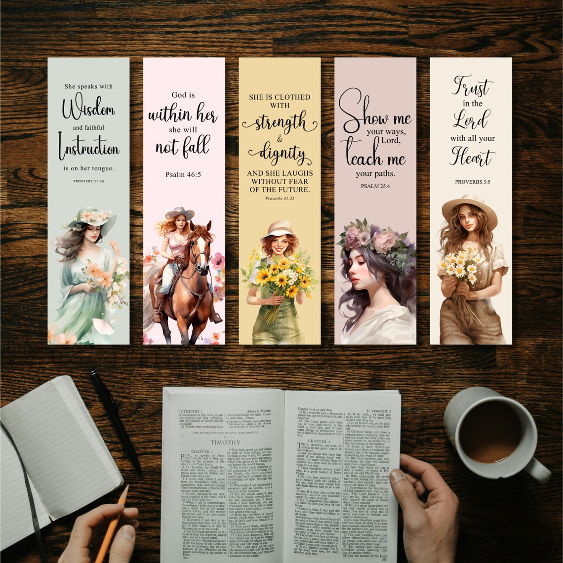 Bookmarks for Women, Printable Bookmarks, Religious Bookmarks, Bookmark ...
