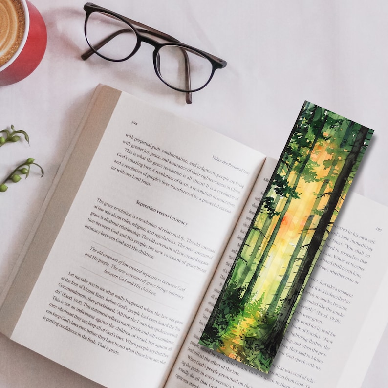 Printable Bookmarks, Landscape Bookmarks, Bookmark Set, Book Lover Gift ...