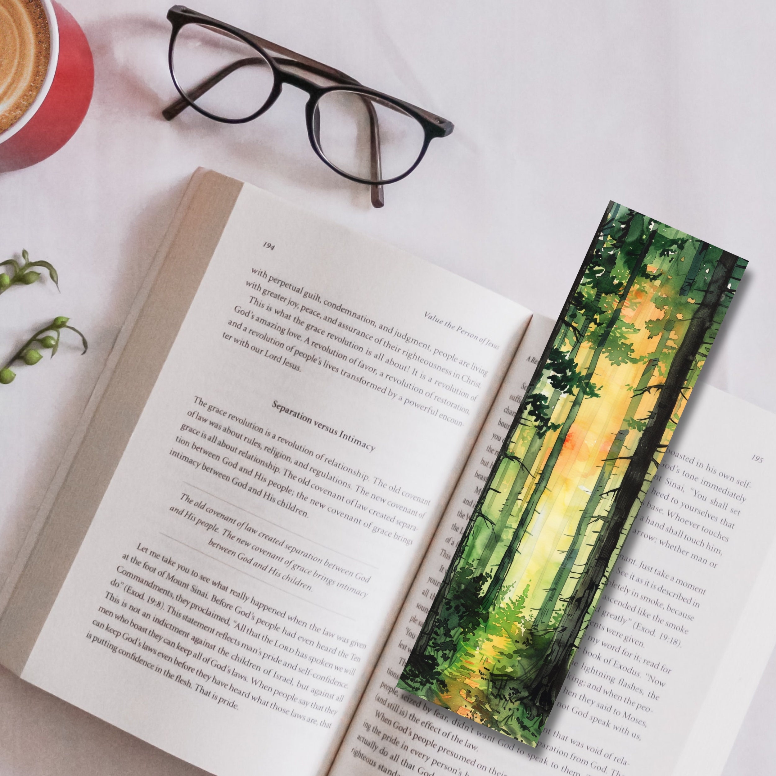Printable Bookmarks, Landscape Bookmarks, Bookmark Set, Book Lover Gift ...