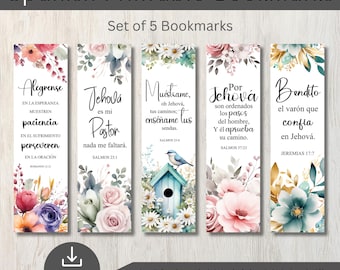 Spanish Bible Bookmarks, Printable Bookmarks, Spanish Bookmarks, Bible ...
