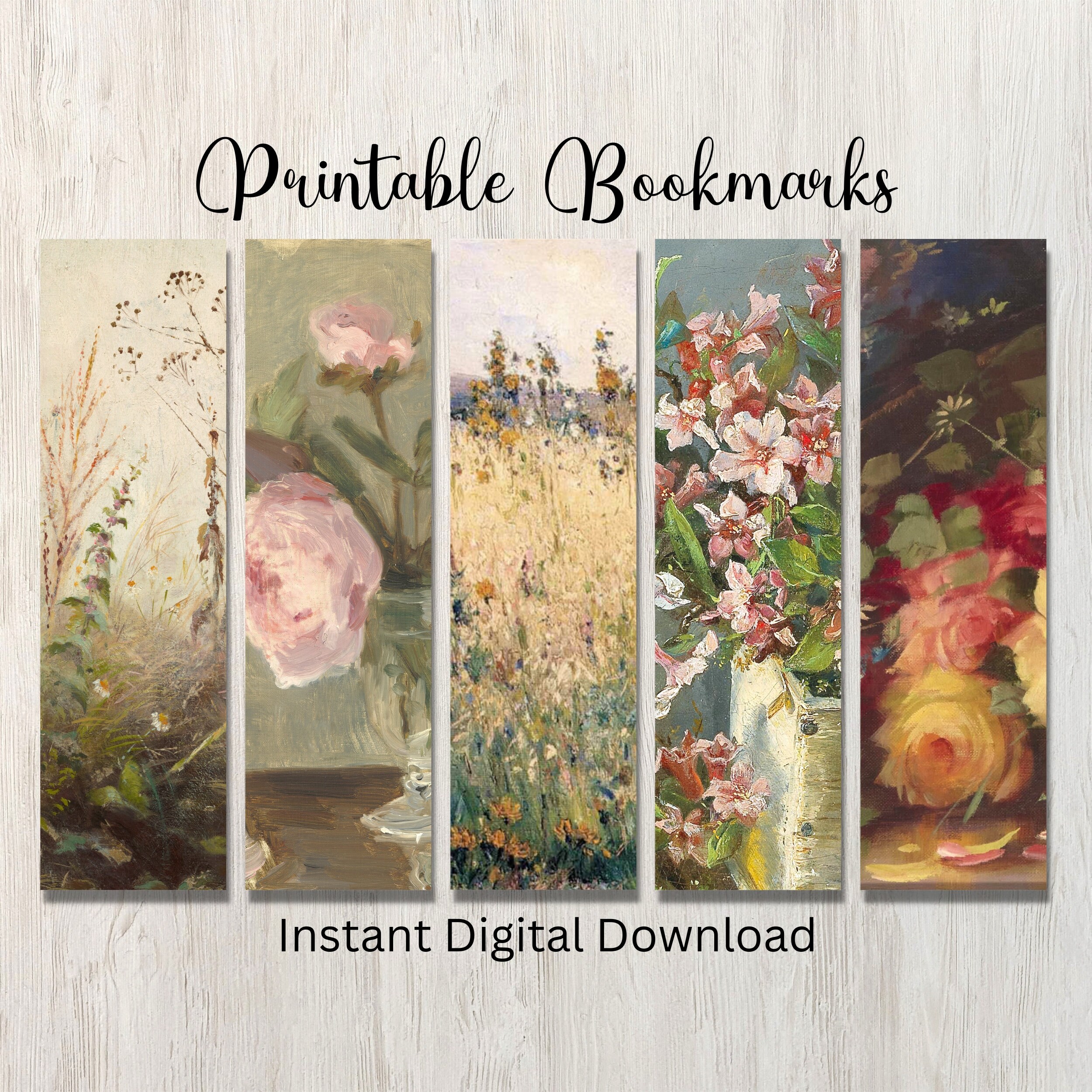 Printable Bookmarks, Bookmark Set, Cute Bookmarks, Vintage Bookmarks ...