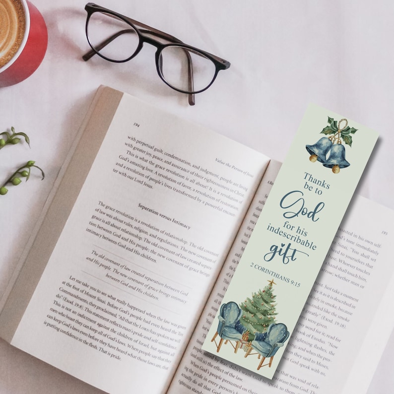 Christmas Printable Bookmarks Set With Bible Verses - Christian PNG ...