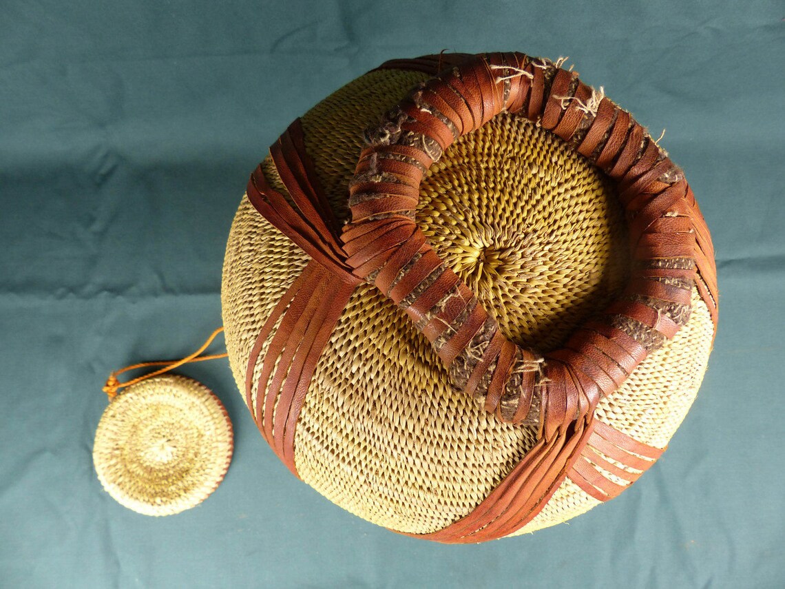 African Tribal Object Sudanese Rizekat Covered Wedding Basket. | Etsy UK