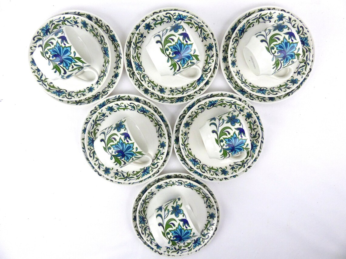 Midwinter Spanish Garden Tea /coffee Set. 6 Settings of Cup | Etsy