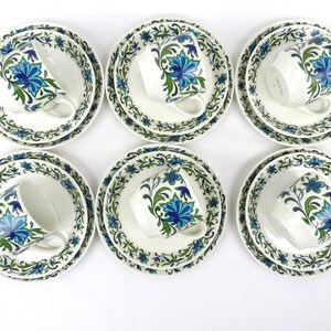 Midwinter Spanish Garden Tea /coffee Set. 6 Settings of Cup, Saucer and ...