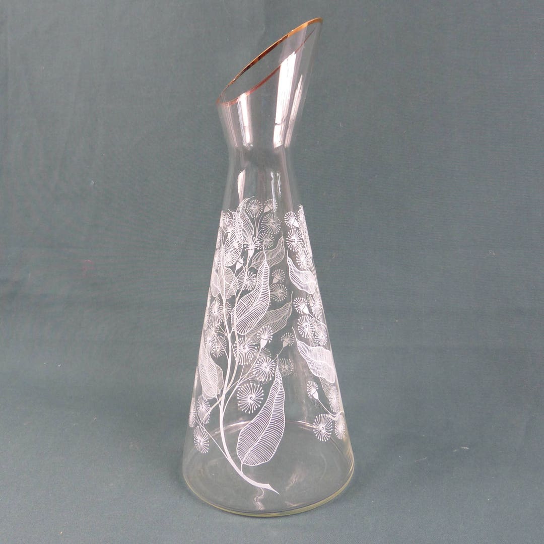 Chance Glass Calypto Giraffe Carafe Mid Century Michael Harris - Etsy
