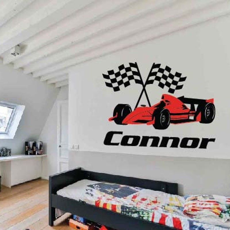 Race Car Wall Decals - Etsy