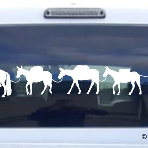 Rider With Mule Pack String Decal for Vehicle or Trailer - Etsy
