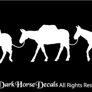 Rider With Mule Pack String Decal for Vehicle or Trailer - Etsy