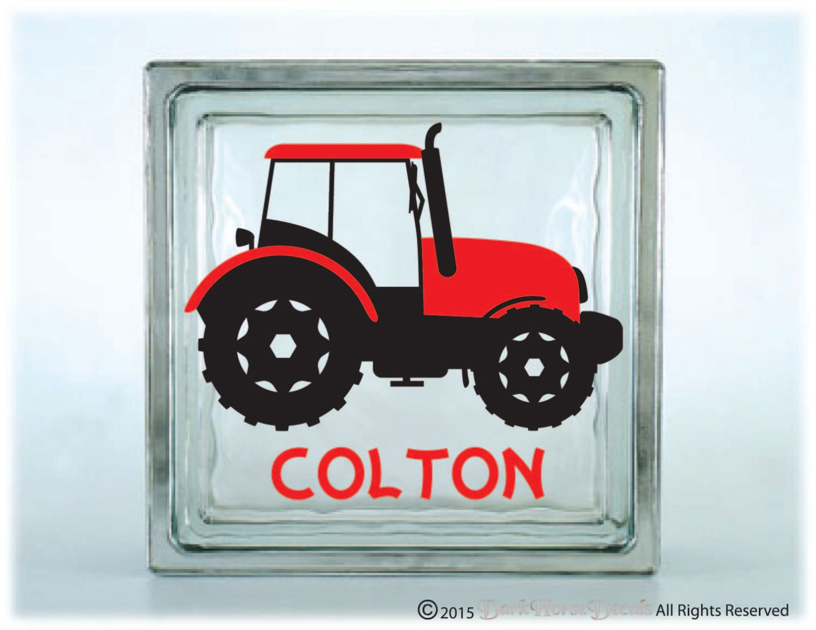 Personalized Tractor Decal for Glass Block / Vinyl Decal - Etsy