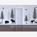 Forest Friends Woodland Wall Decal Trees and Animals - Etsy