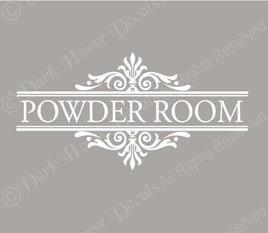 Powder Room Pantry or Laundry Decal for Wall Glass or Door - Etsy