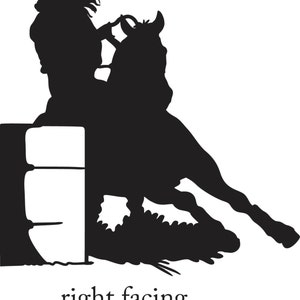 Barrel Racer Vinyl Indoor/Outdoor Decal | Etsy