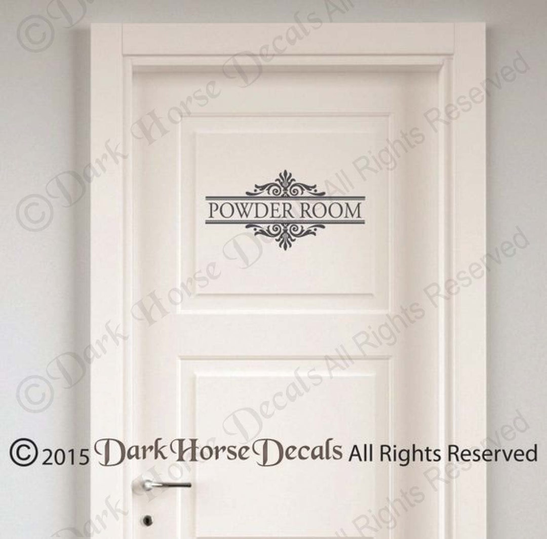 Powder Room Pantry or Laundry Decal for Wall Glass or Door - Etsy