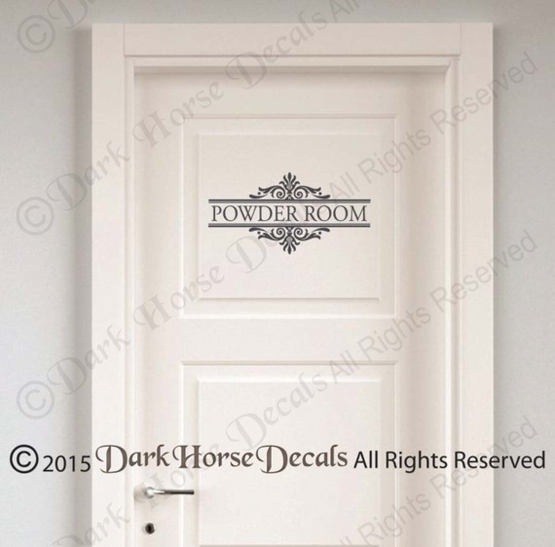 Powder Room Pantry or Laundry Decal for Wall Glass or Door - Etsy