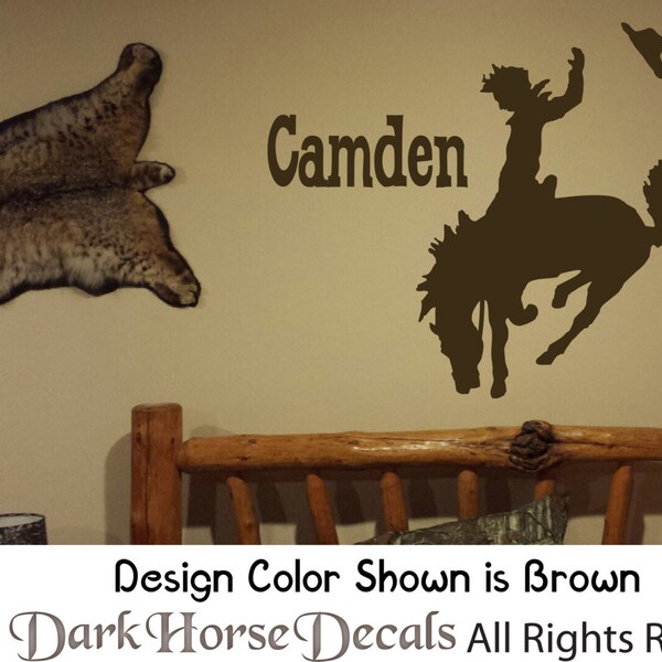 Cowboy Wall Decal - Etsy