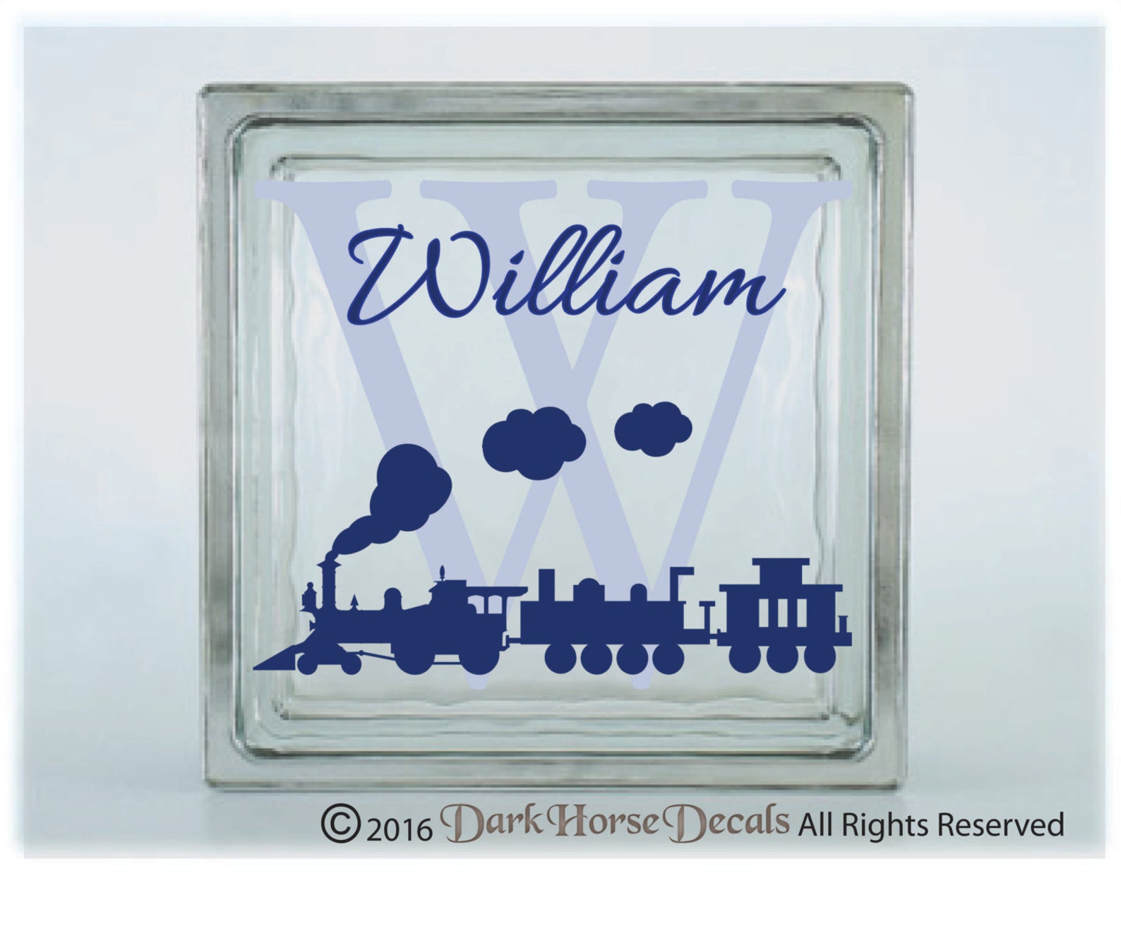Personalized Train Decal for Glass Block / Vinyl Decal - Etsy