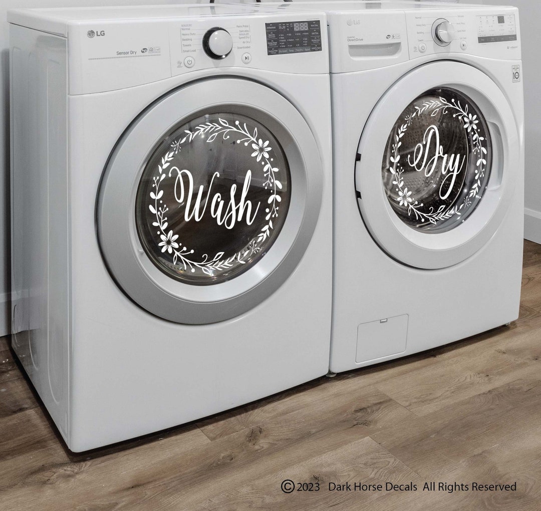 Wash and Dry Decal for Laundry Room - Etsy