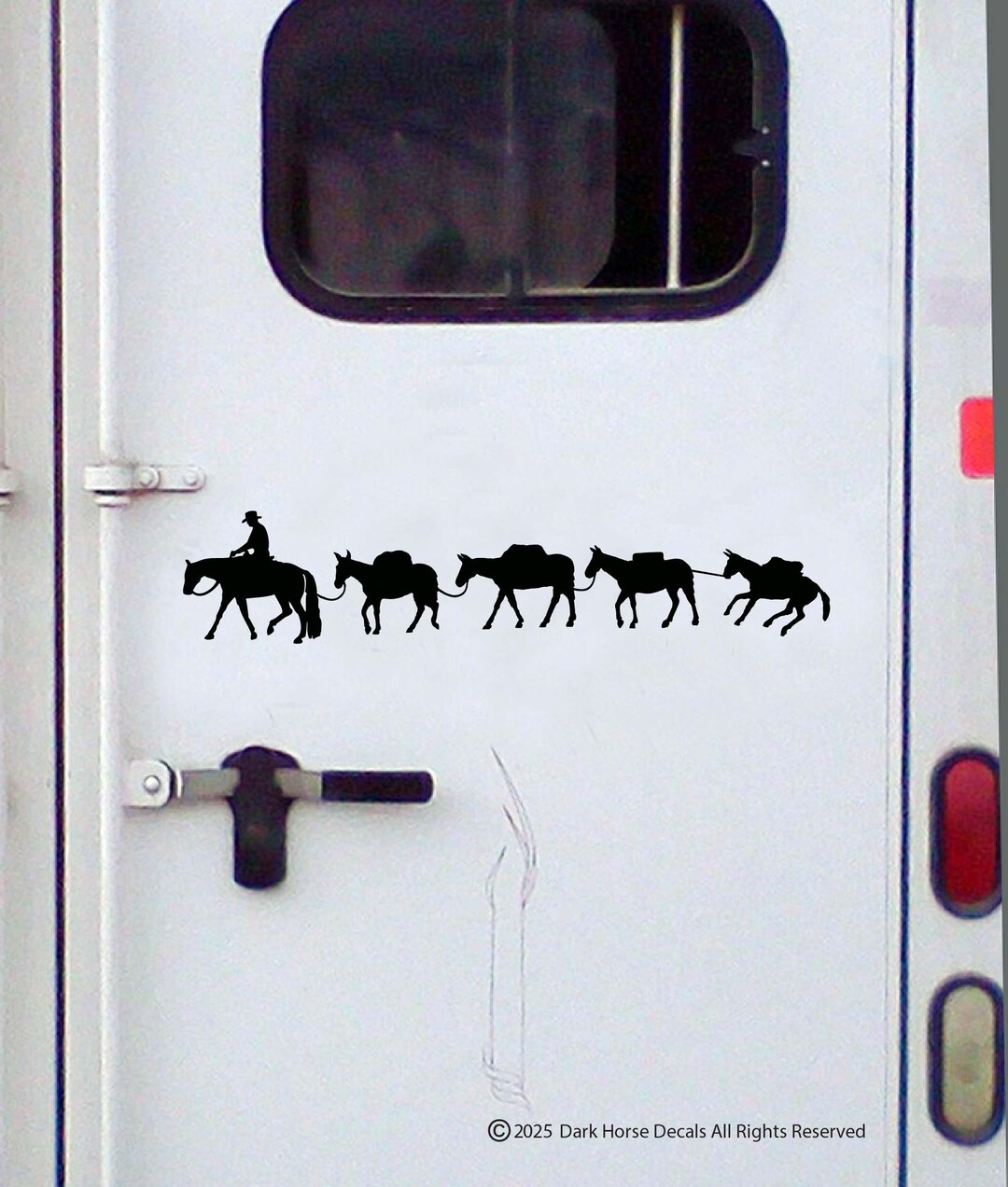 Rider With Mule Pack String Decal for Vehicle or Trailer - Etsy