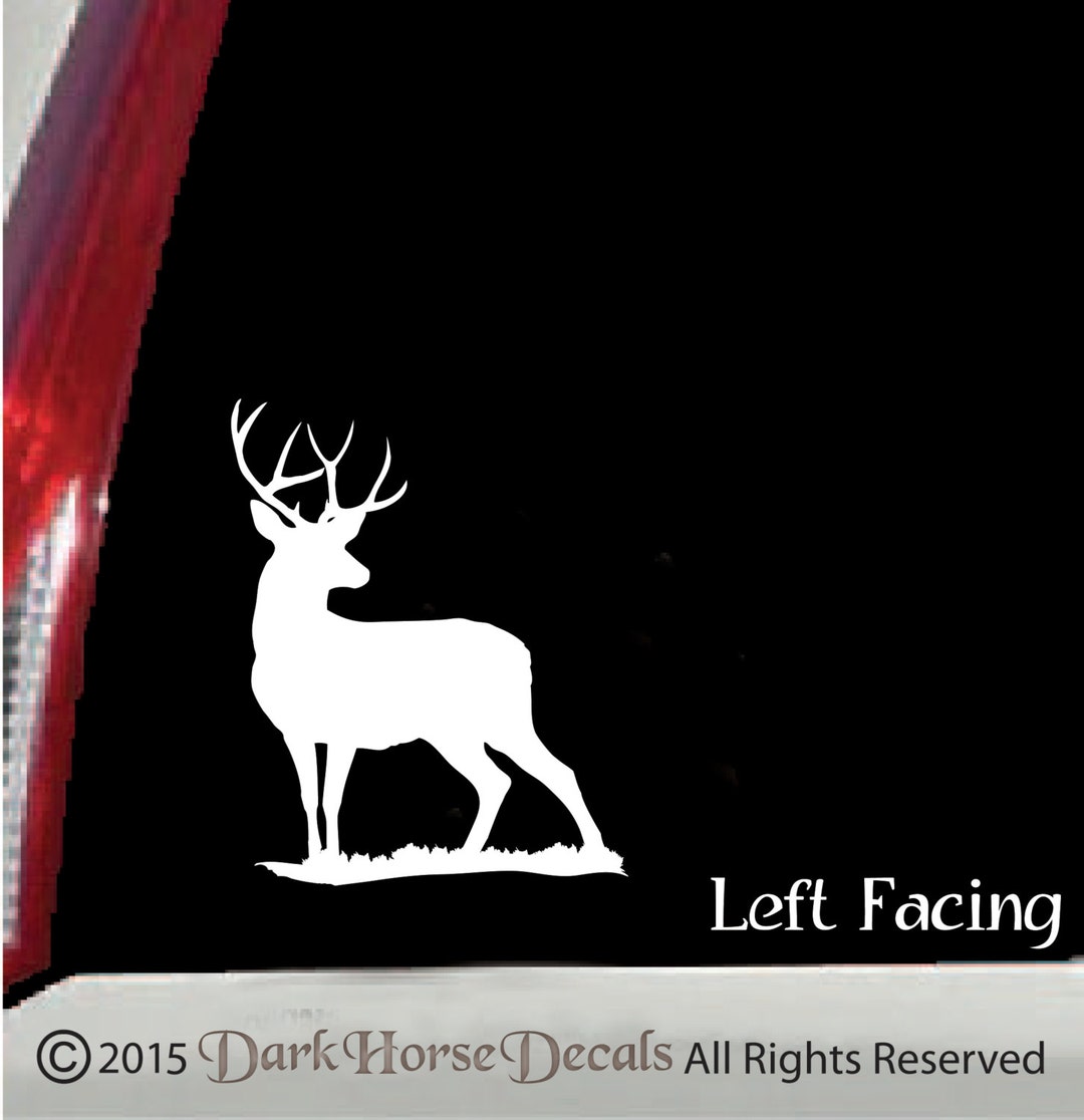 Buck Deer White Vinyl Car Decal - Indoor Outdoor Hunting Sticker - Etsy