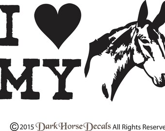 Rider with Mule Pack String Decal for Vehicle or Trailer