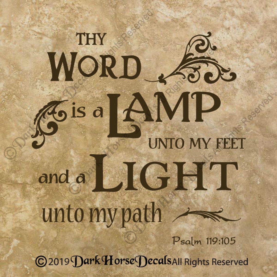 Thy Word is a Lamp Unto My Feet Decal for Glass Block / Vinyl Decal - Etsy