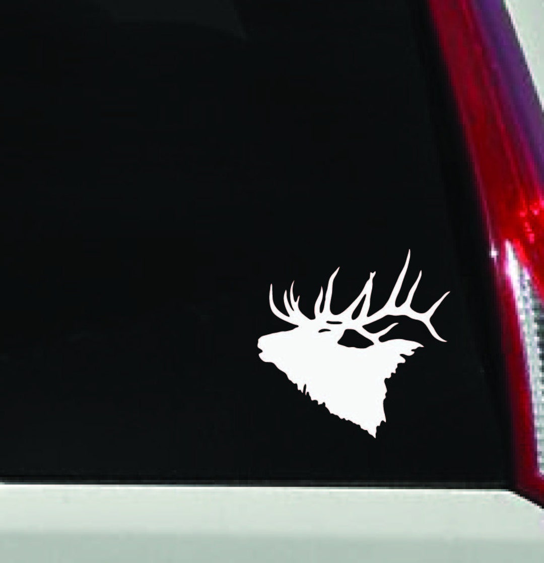 Elk Head Vinyl Car Decal - Indoor/outdoor Hunting Sticker - Etsy