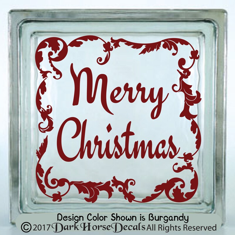 Christmas Vinyl Decals for Glass Blocks - Etsy